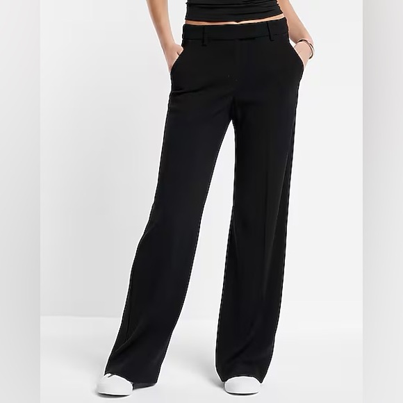 Express | Pants & Jumpsuits | Express Black Mid Rise Editor Relaxed ...